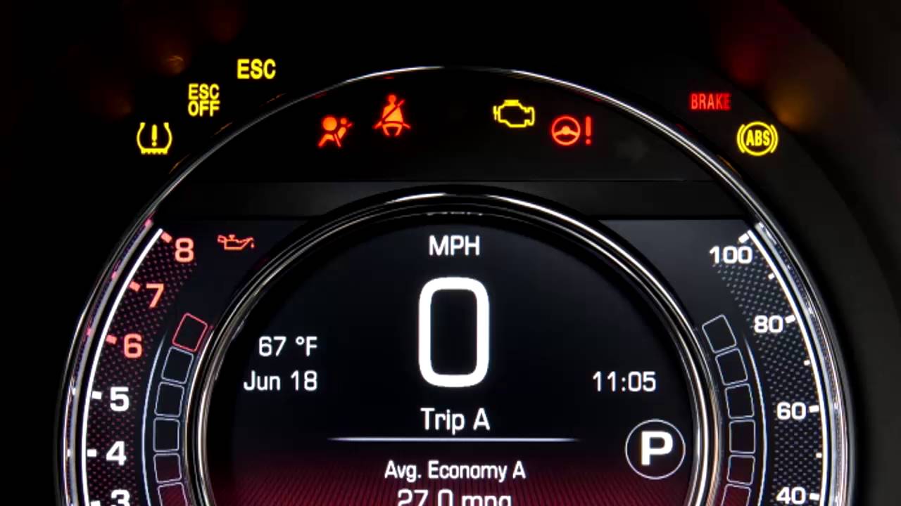 2017 Fiat 500 500c Instrument Cluster Display Youtube