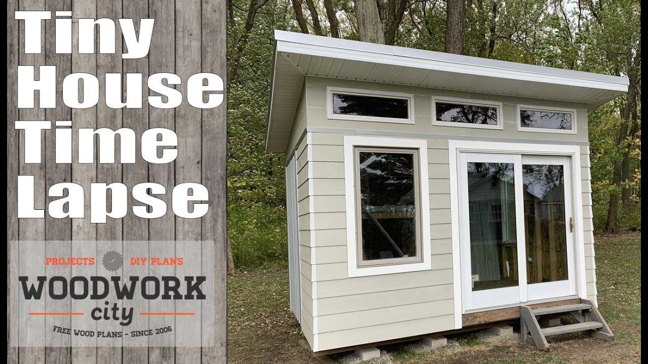 Tiny House Construction Time Lapse Building A House In 19 Minutes