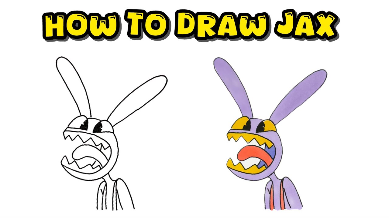 How To Draw Jax From The Amazing Digital Circus Step By Step Art