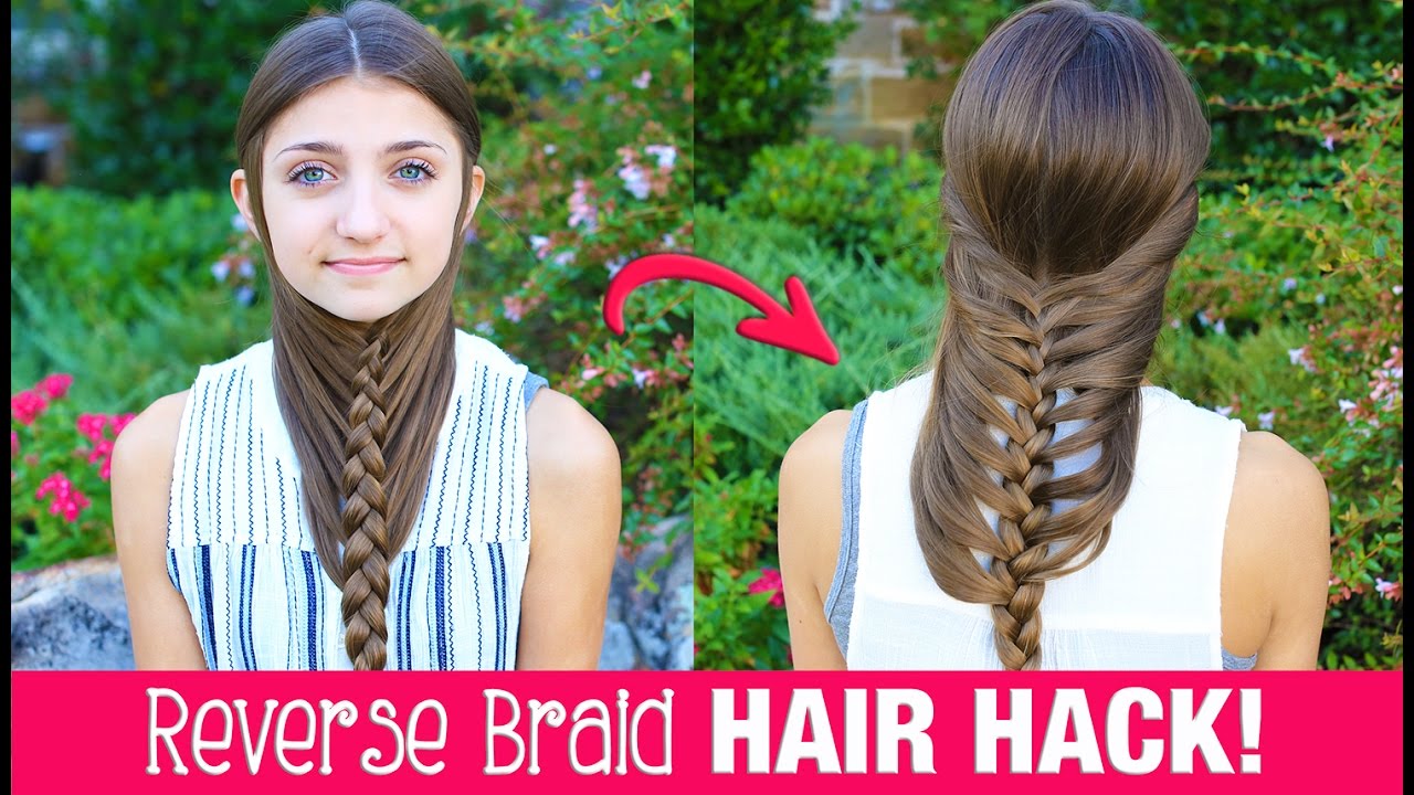 Hair Hack Diy Reverse Braid In Under 2 Minutes Life Hacks Cute