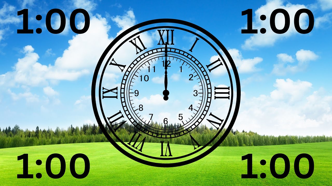 1 Minute Countdown Alarm Timer Youtube