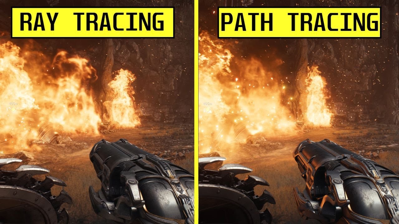 Doom The Dark Ages Path Tracing On Vs Off Pc Rtx 5080 Graphics