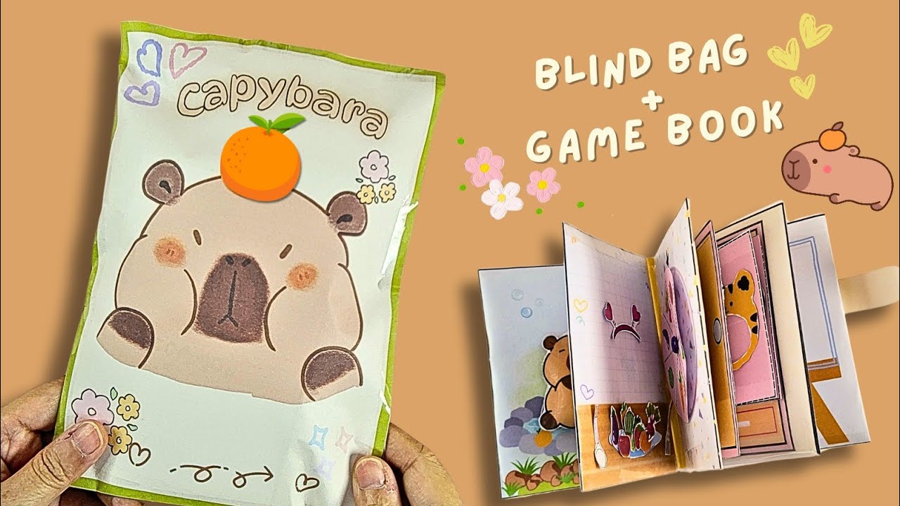 пёџpaper Diy пёџ Capybara Blind Bag Paper Game Book Opening Asmr