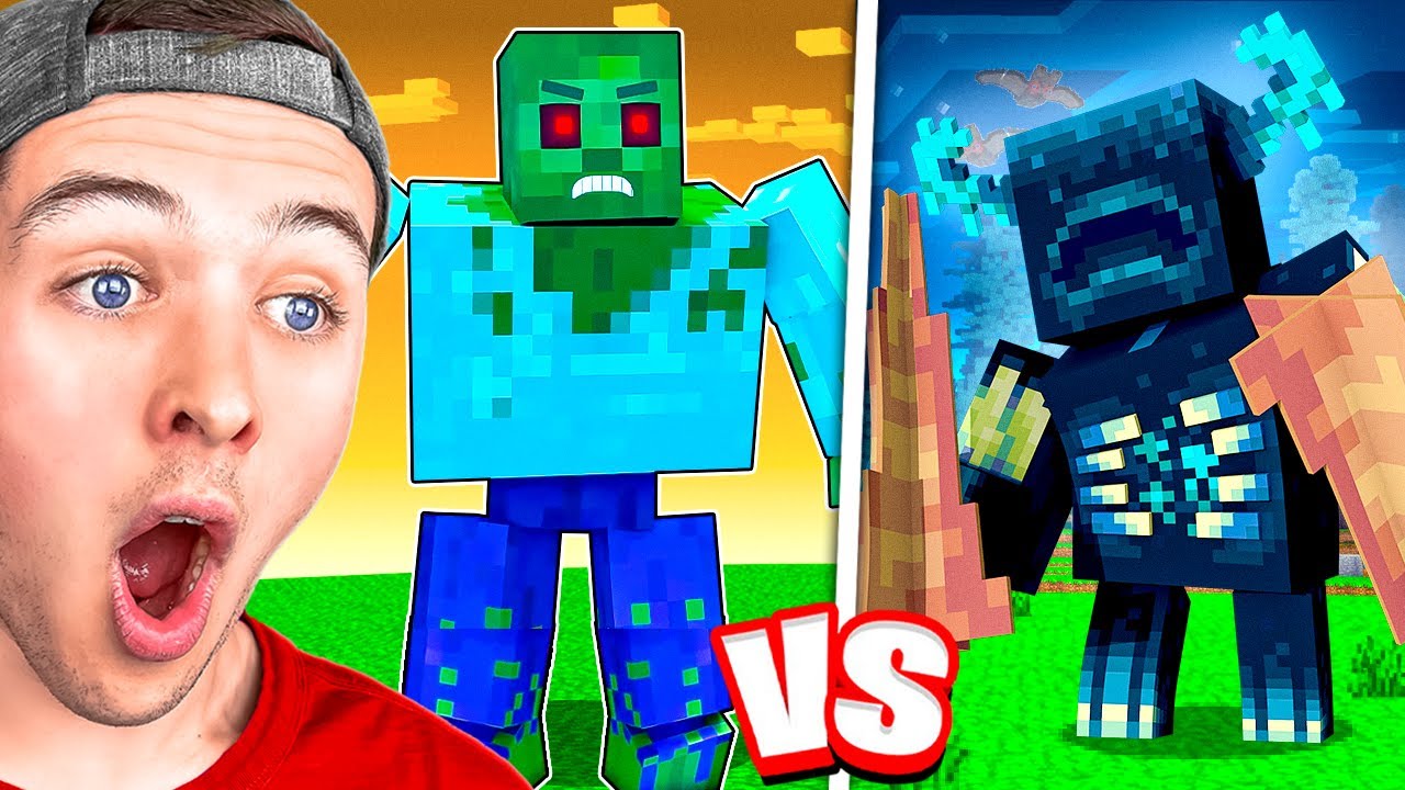 The Warden Vs Mutant Zombie Minecraft Animation Youtube
