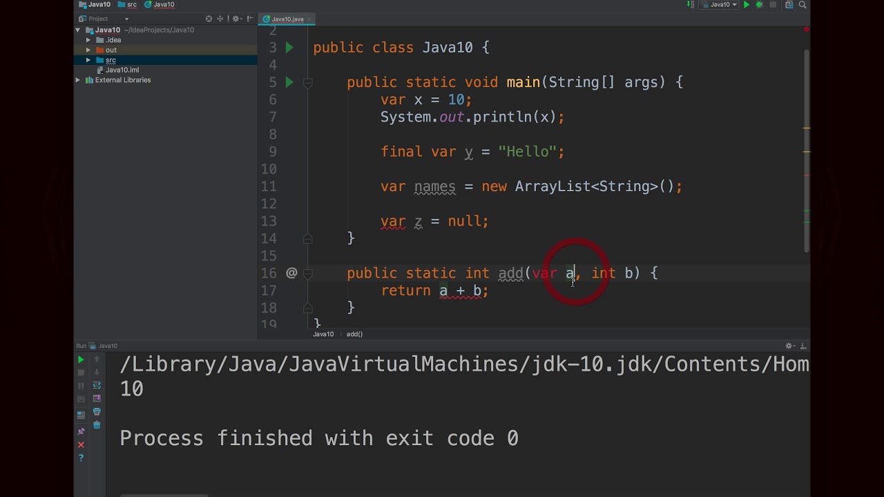 Local Variable Type Inference In Java 10 Youtube