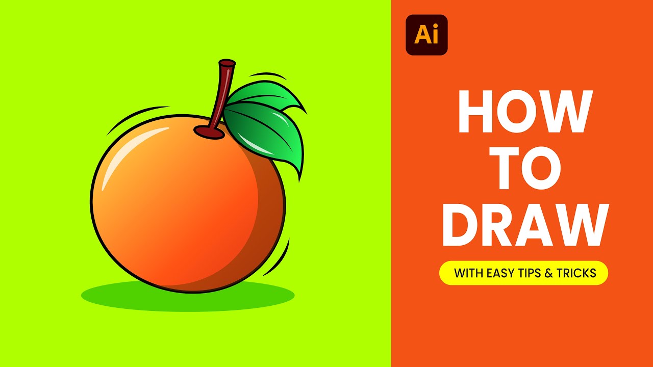 How To Draw Vector Fruit In Adobe Illustrator L Orange L So Easy