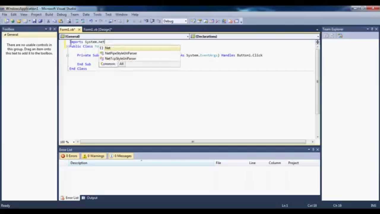 Visual Basic Net Making A Basic Website Ip Grabber Youtube