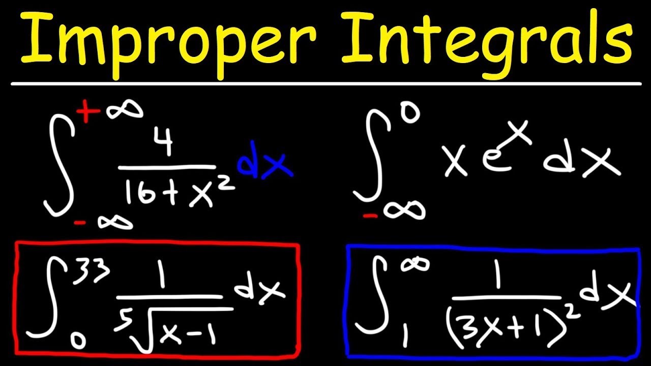 Improper Integrals Convergence And Divergence Calculus 2 Youtube