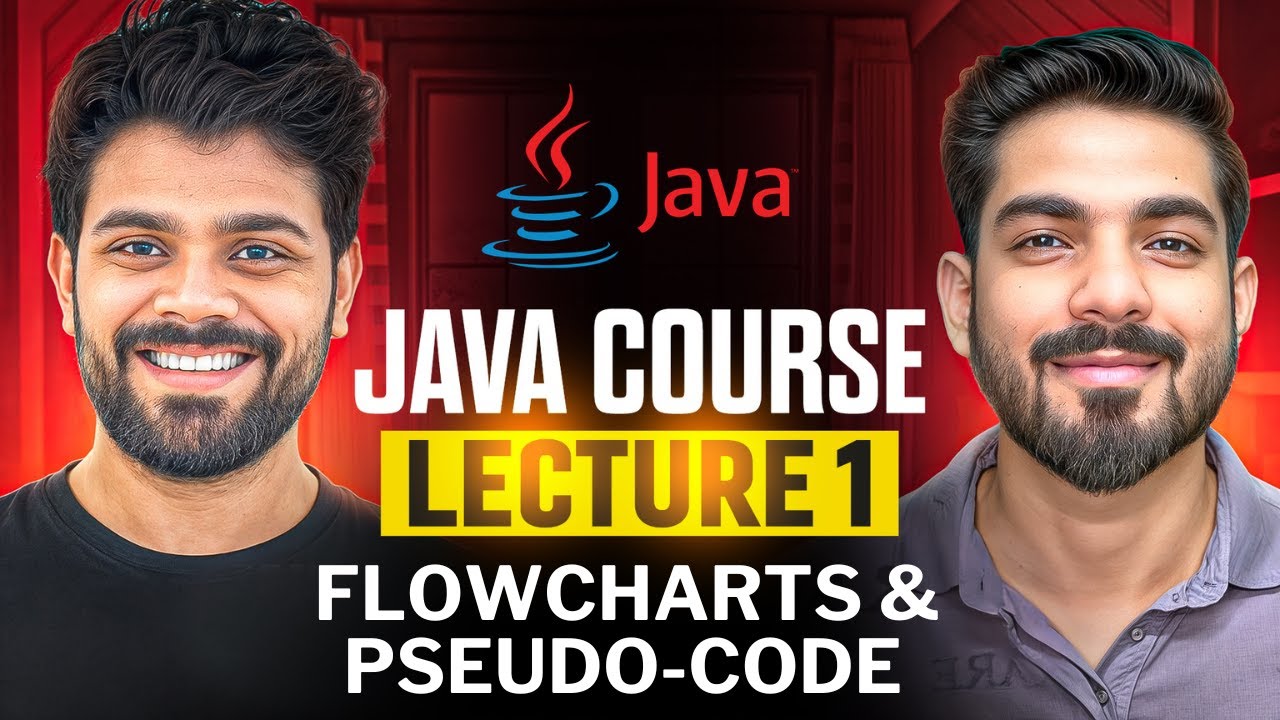 Java Lecture 1 Introduction To Flowcharts Pseudo Code Youtube