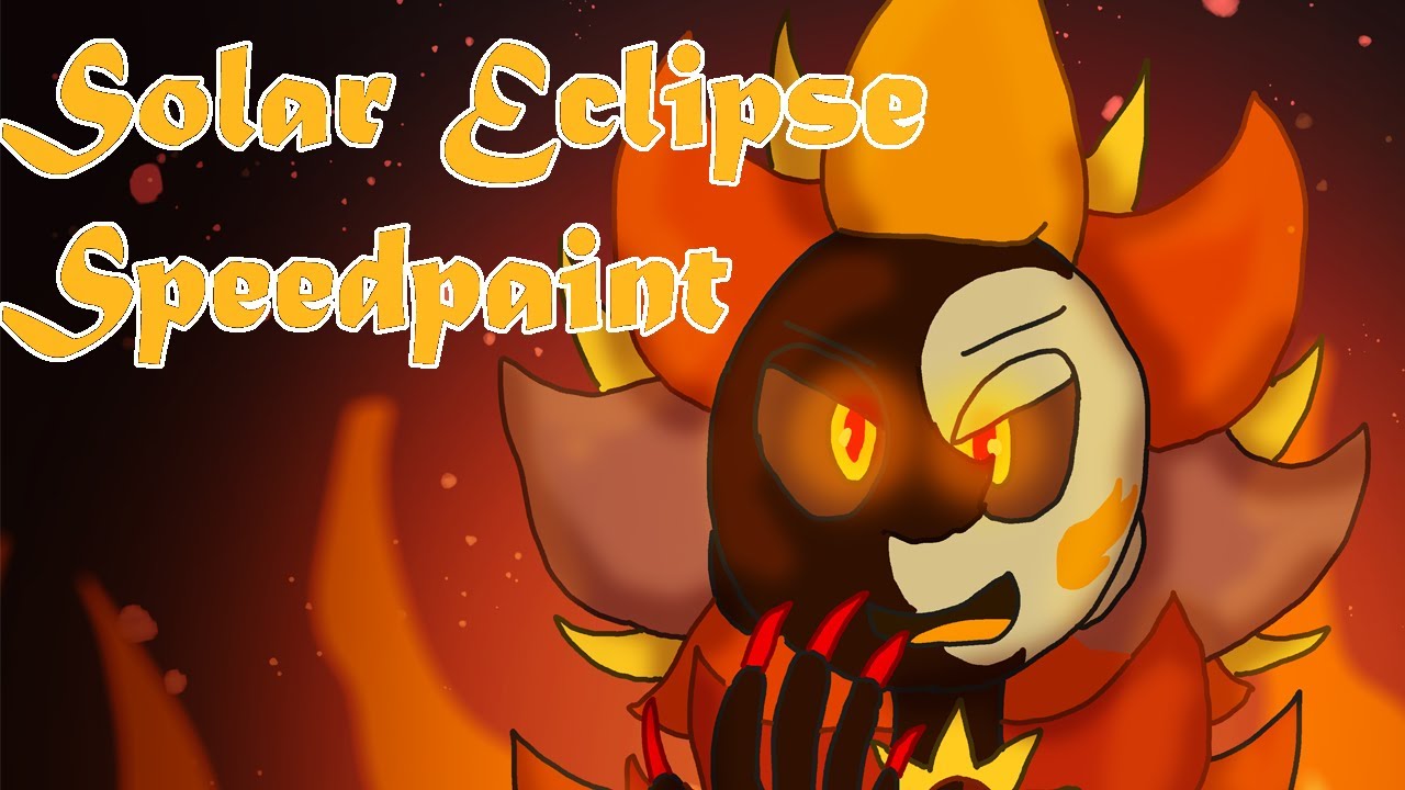 Solar Eclipse Speedpaint Sun And Moon Show Youtube