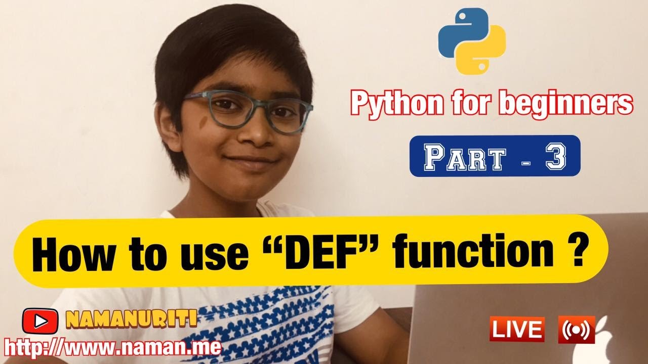 Learnpython Kidlearnpython How To Use Def Function Python