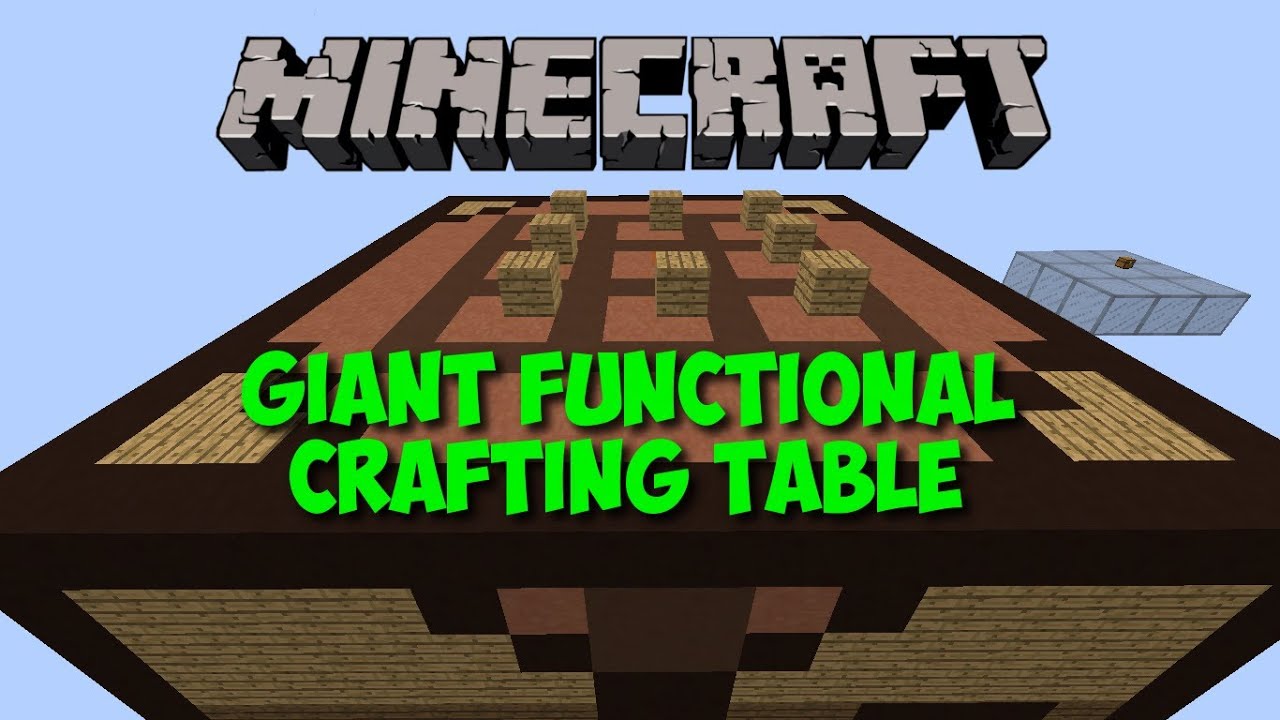 Minecraft Fully Functional Giant Crafting Table 100th Video Special