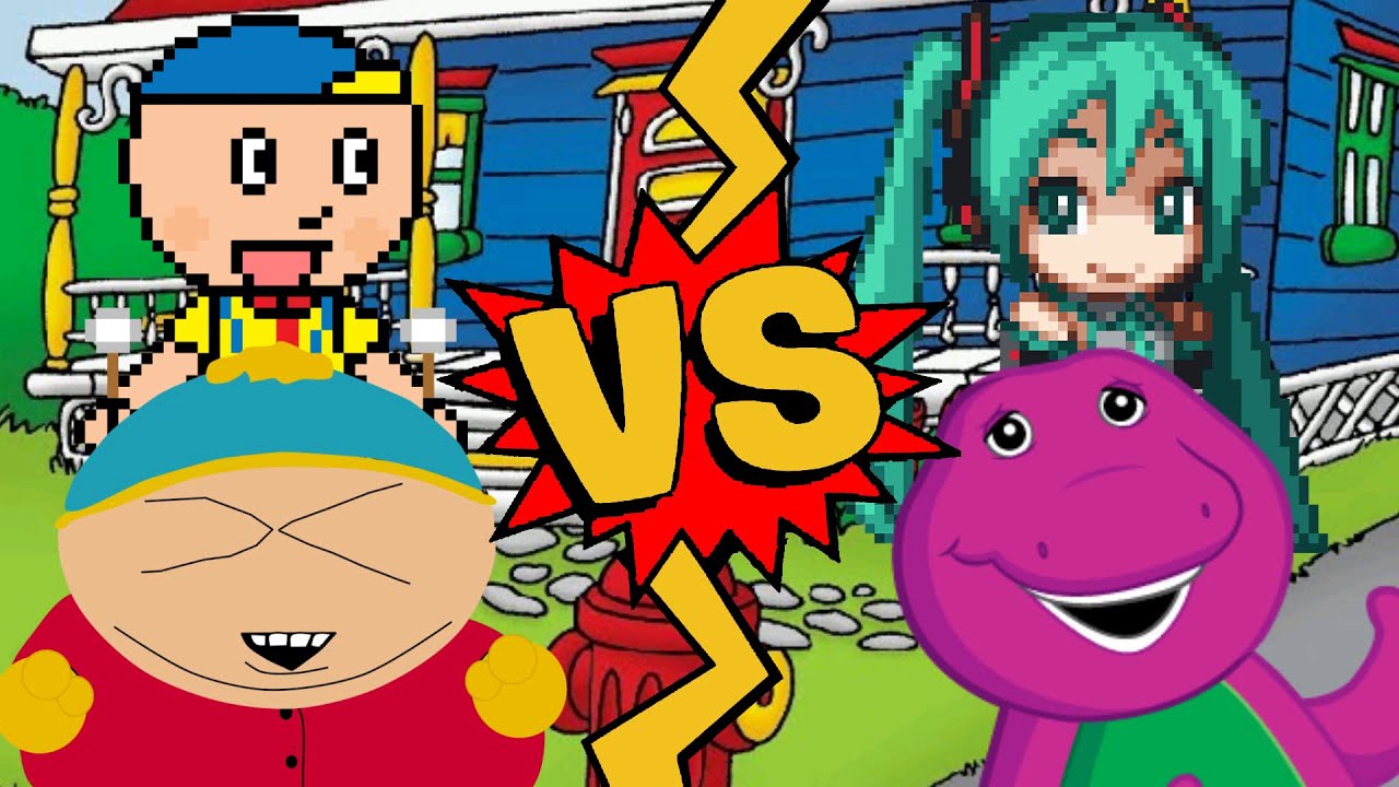 M U G E N Battles Cartman Caillou Vs Hatsune Miku Barney Youtube