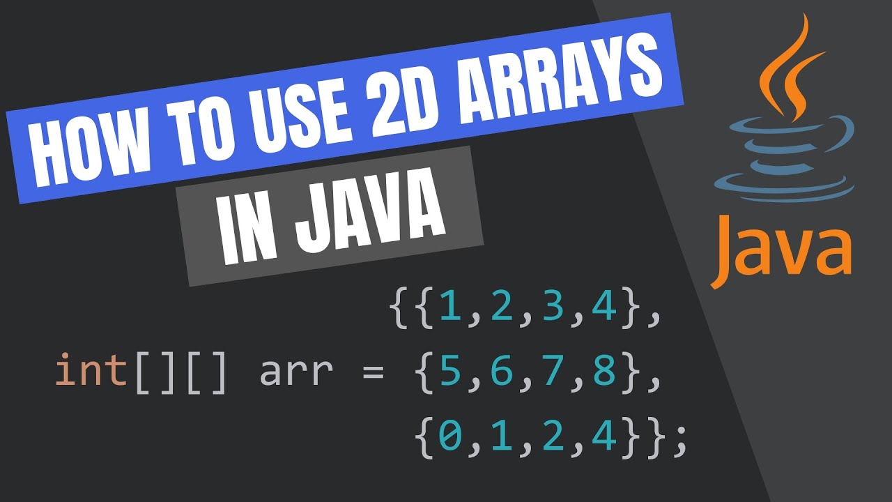 2d Arrays Made Simple In Java Youtube