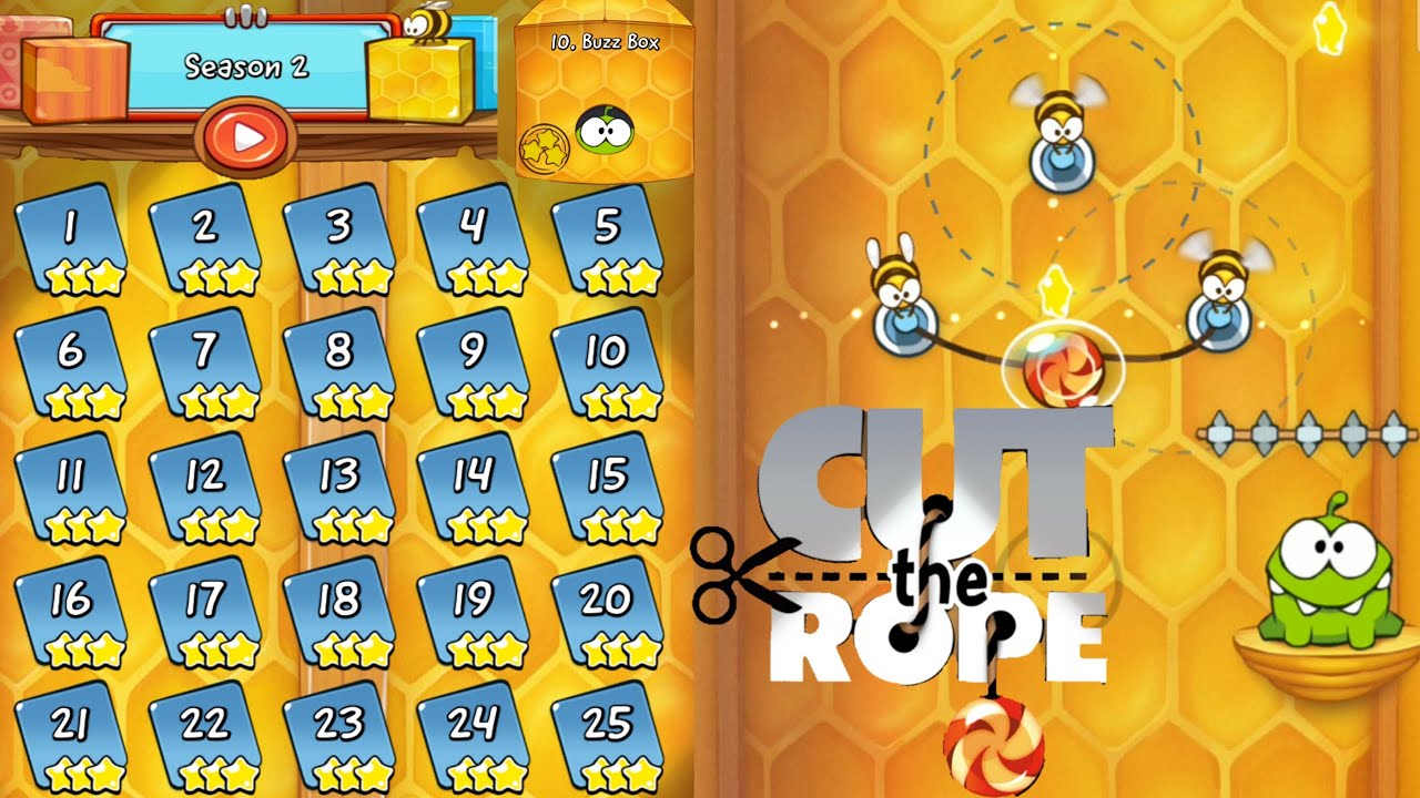 Cut The Rope Nivel 2 10 Buzz Box Play Play Juegos Youtube