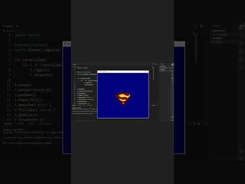 Superman Logo Using Python Programming Python Youtube