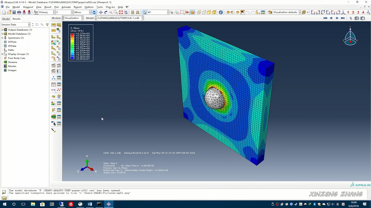 Abaqus Post Processing Export Pictures Youtube