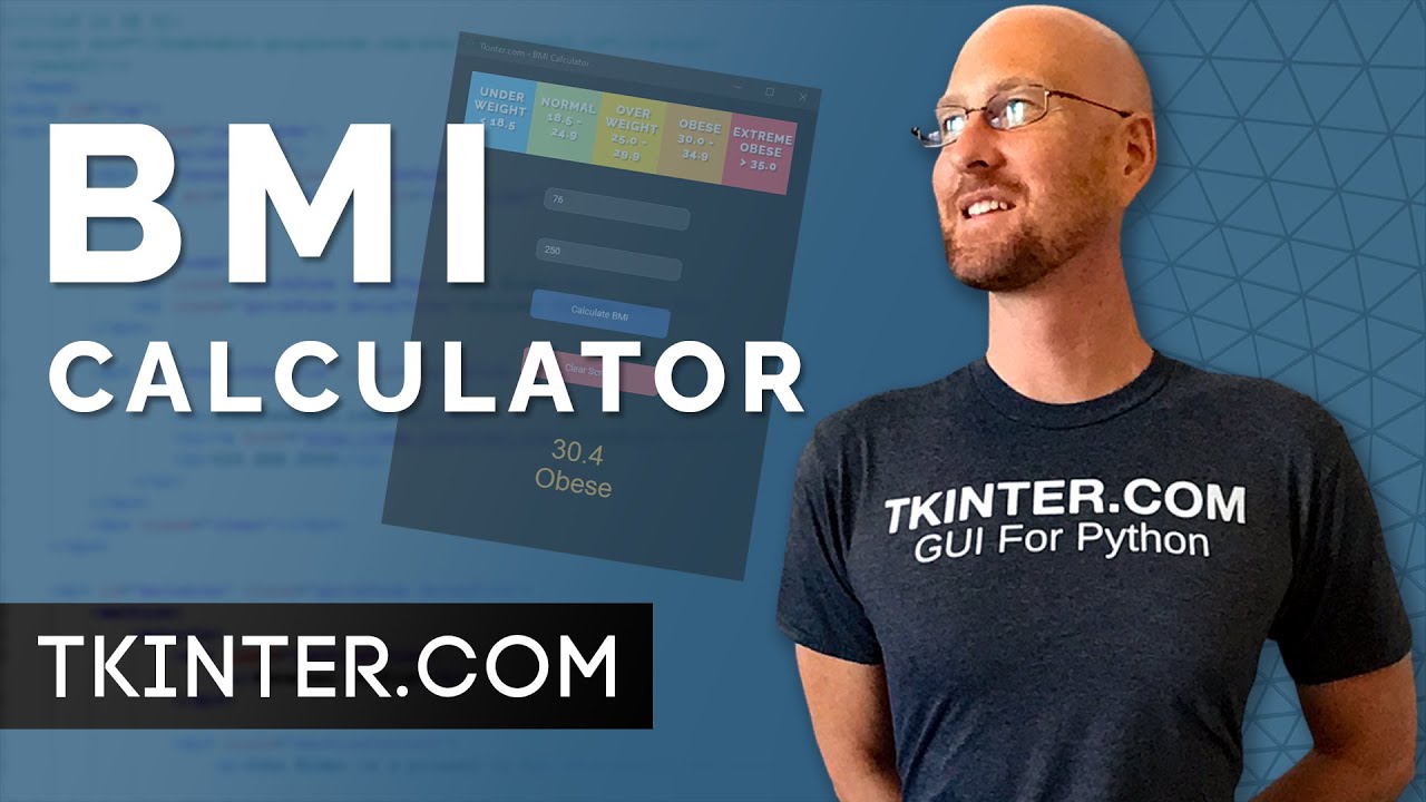 Build A Bmi Fitness Calculator App Tkinter Projects 1 Youtube
