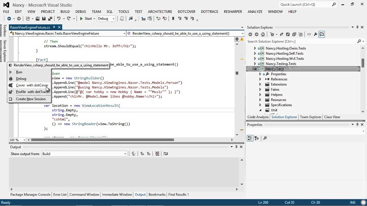 Dotcover How To Unit Test Coverage Youtube