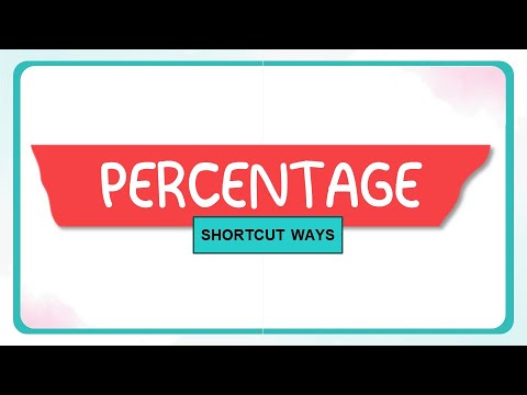 Finding The Percentage Shortcut Way Youtube