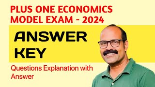 Plus One Economics Model Exam Answer Key 2024 Model Exam Answer Key