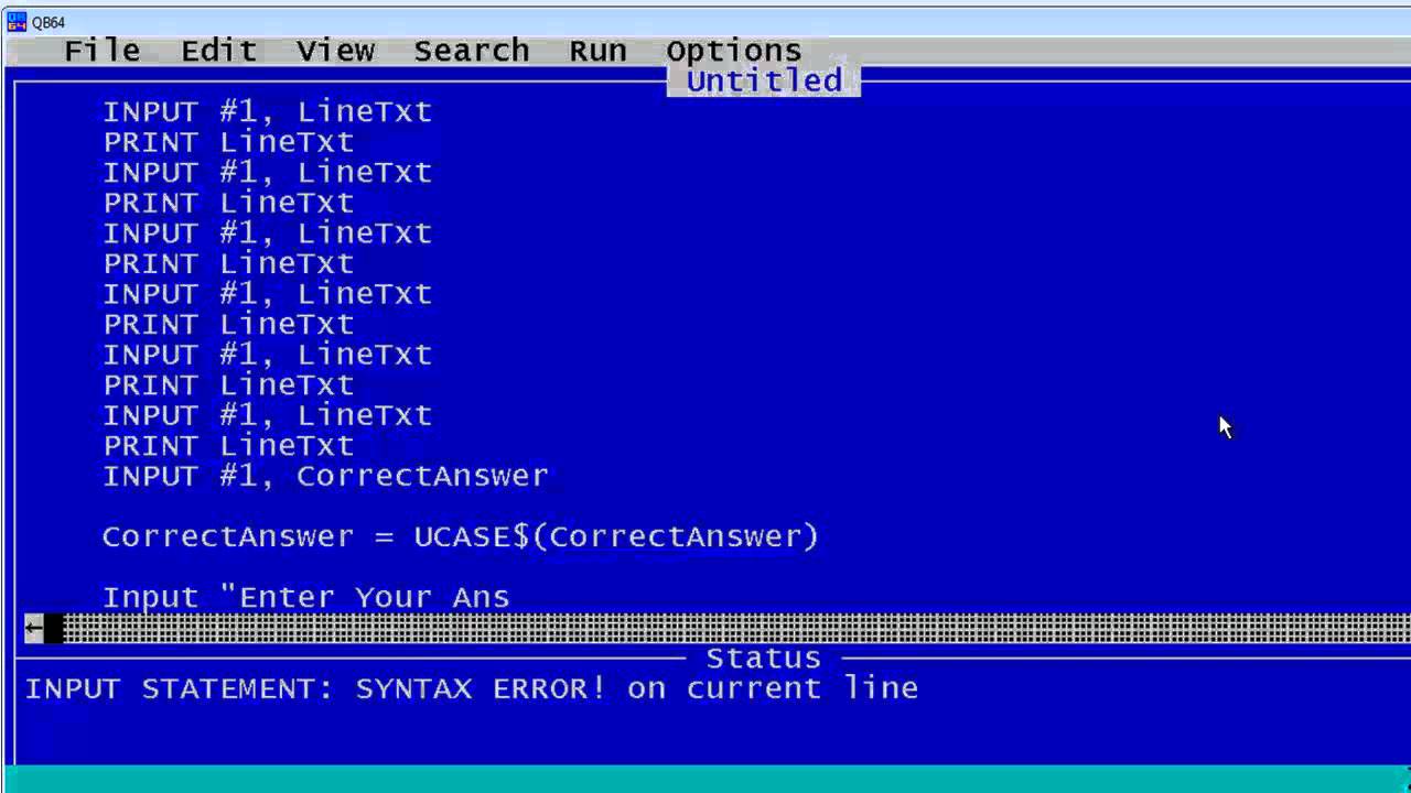 Reverse Order Using Sub And Function Procedure Qbasic