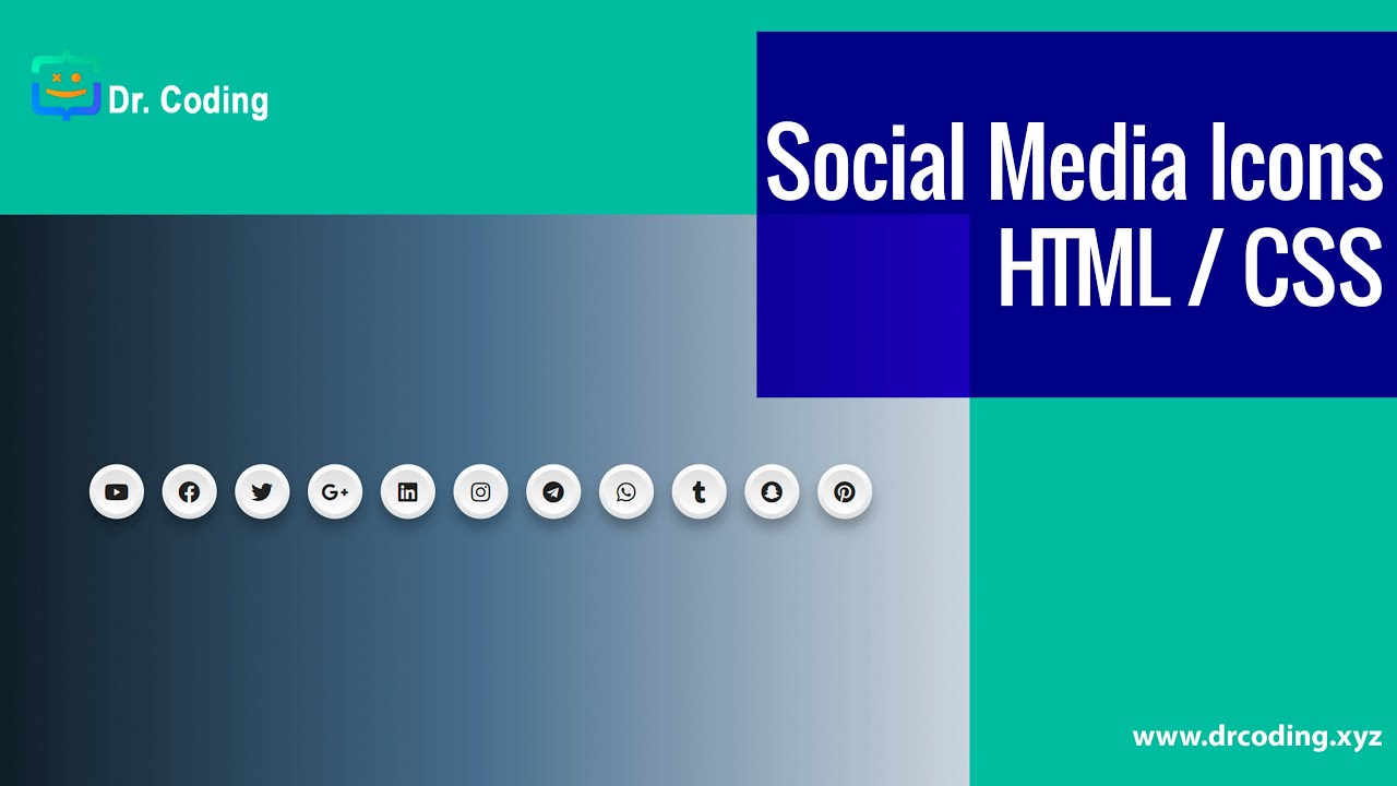 How To Make A Social Media Icons Using Html Css Youtube