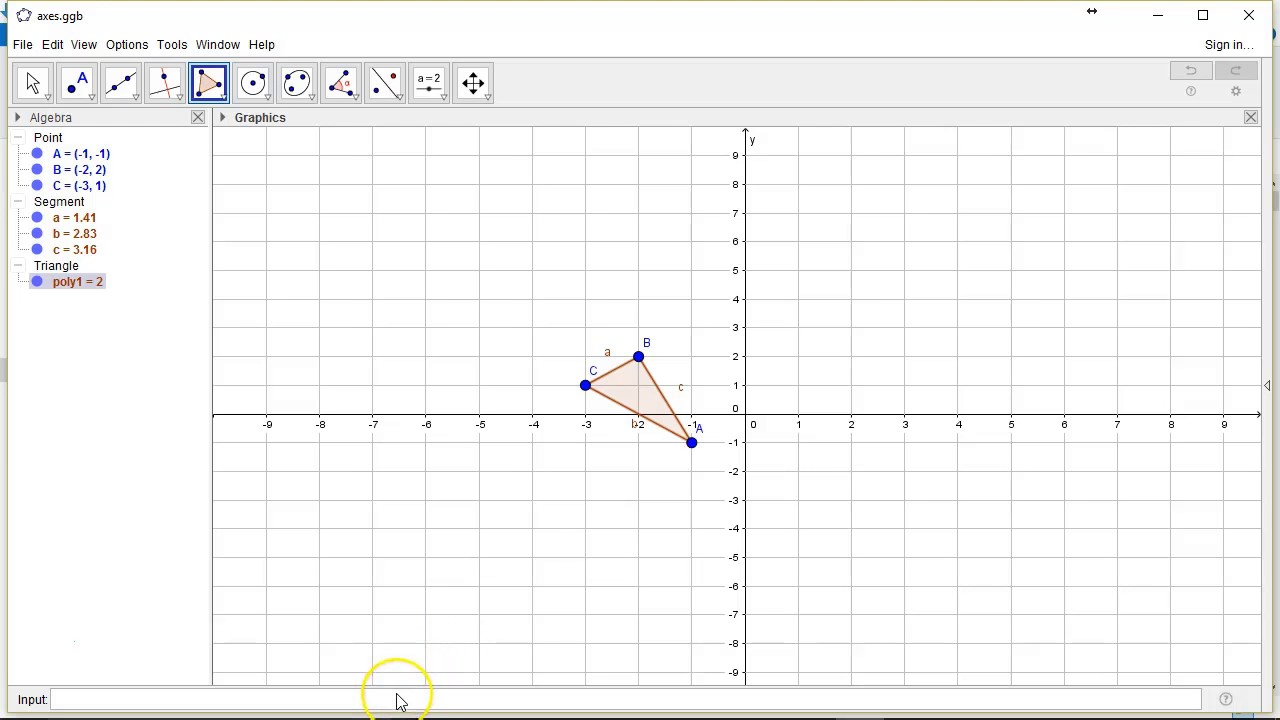 Reflections Using Geogebra Youtube