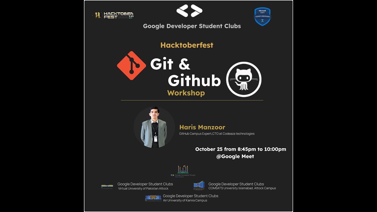 Hacktoberfest Git Github Workshop Open Source Youtube