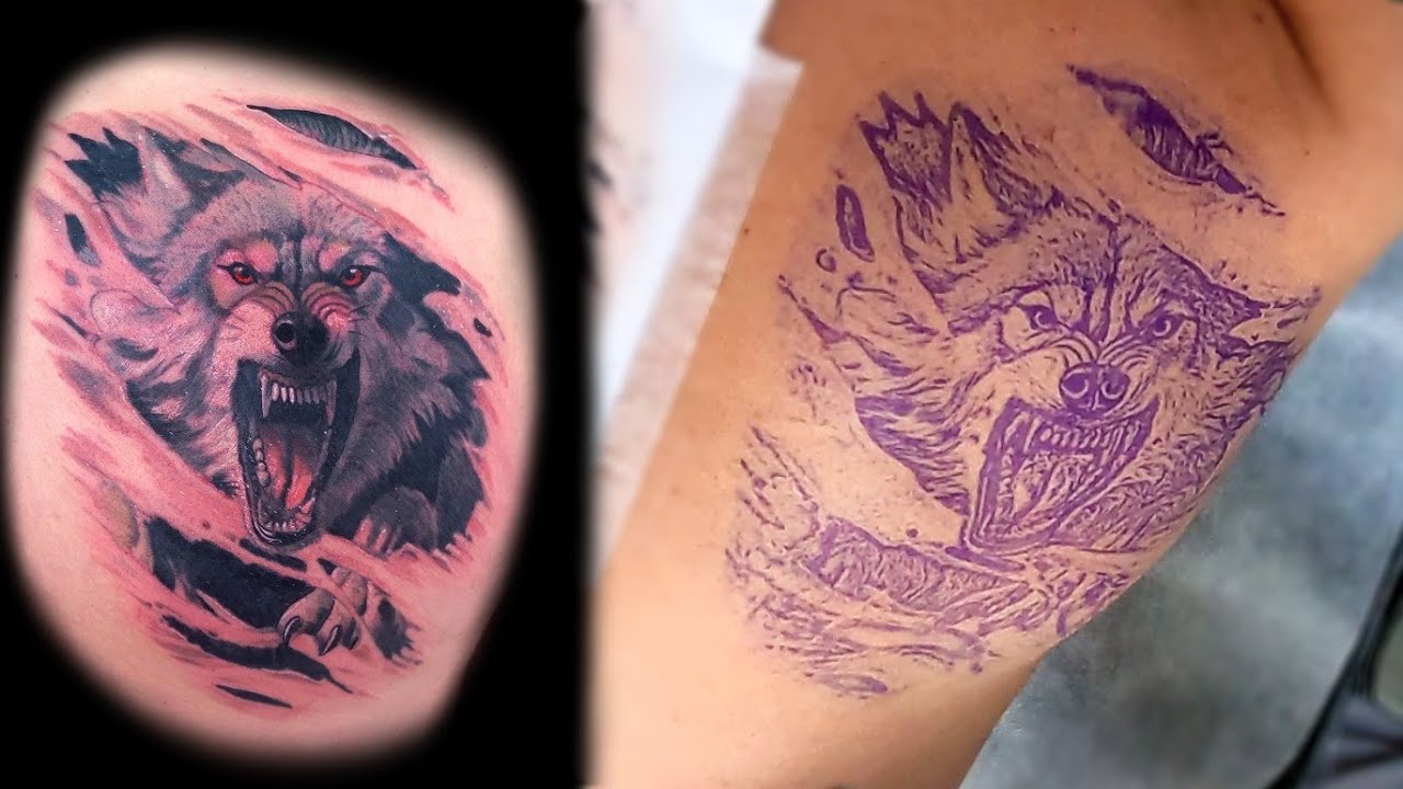 Amazing Wolf Tattoo Design Youtube