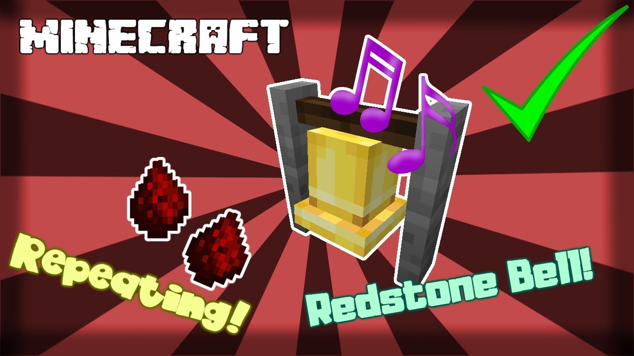 Minecraft How To Make A Repeating Redstone Bell 1 15 Youtube