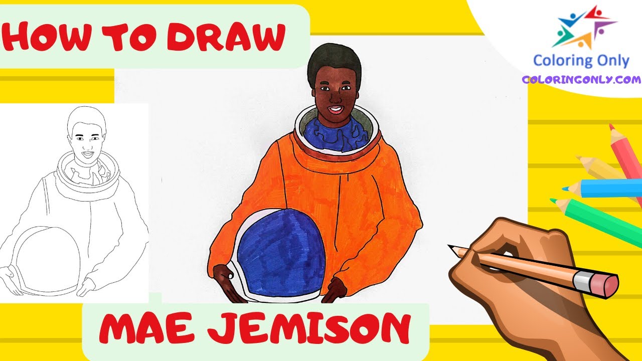 How To Draw Mae Jemison Youtube