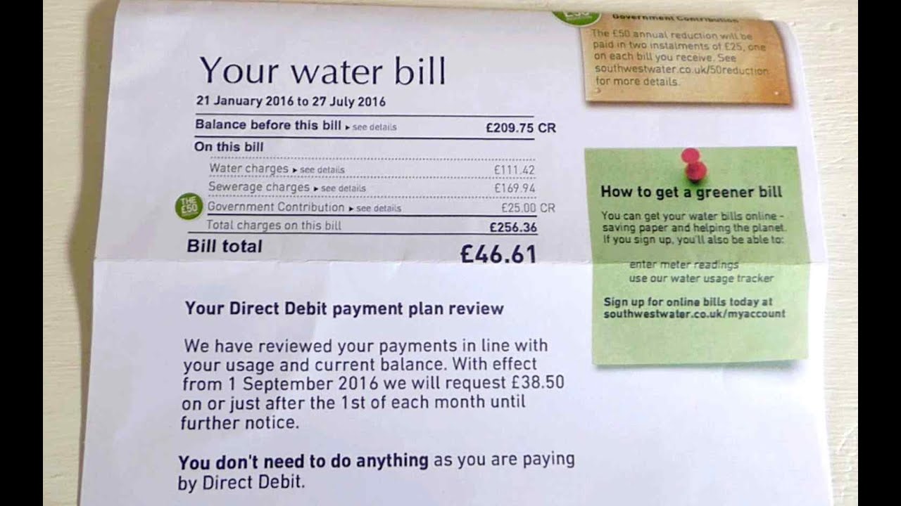 The Water Bill Youtube