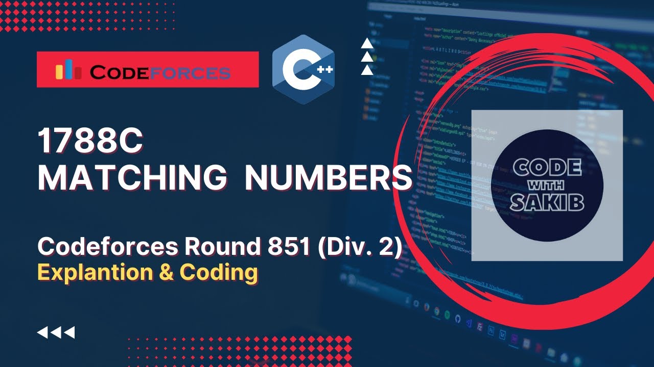 1788c Matching Numbers Codeforces Problem In C Codeforces Round 851