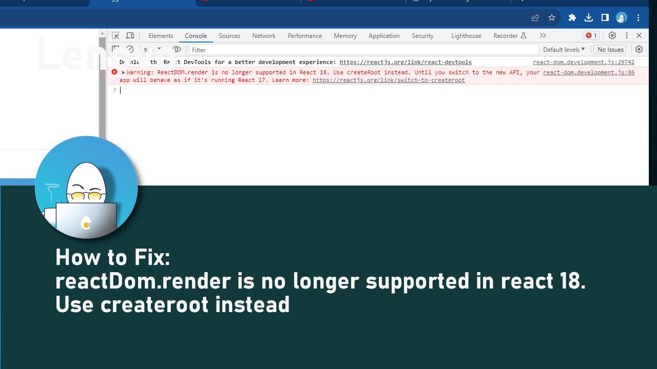 How To Fix Reactdom Render Is No Longer Supported In React 18 Use