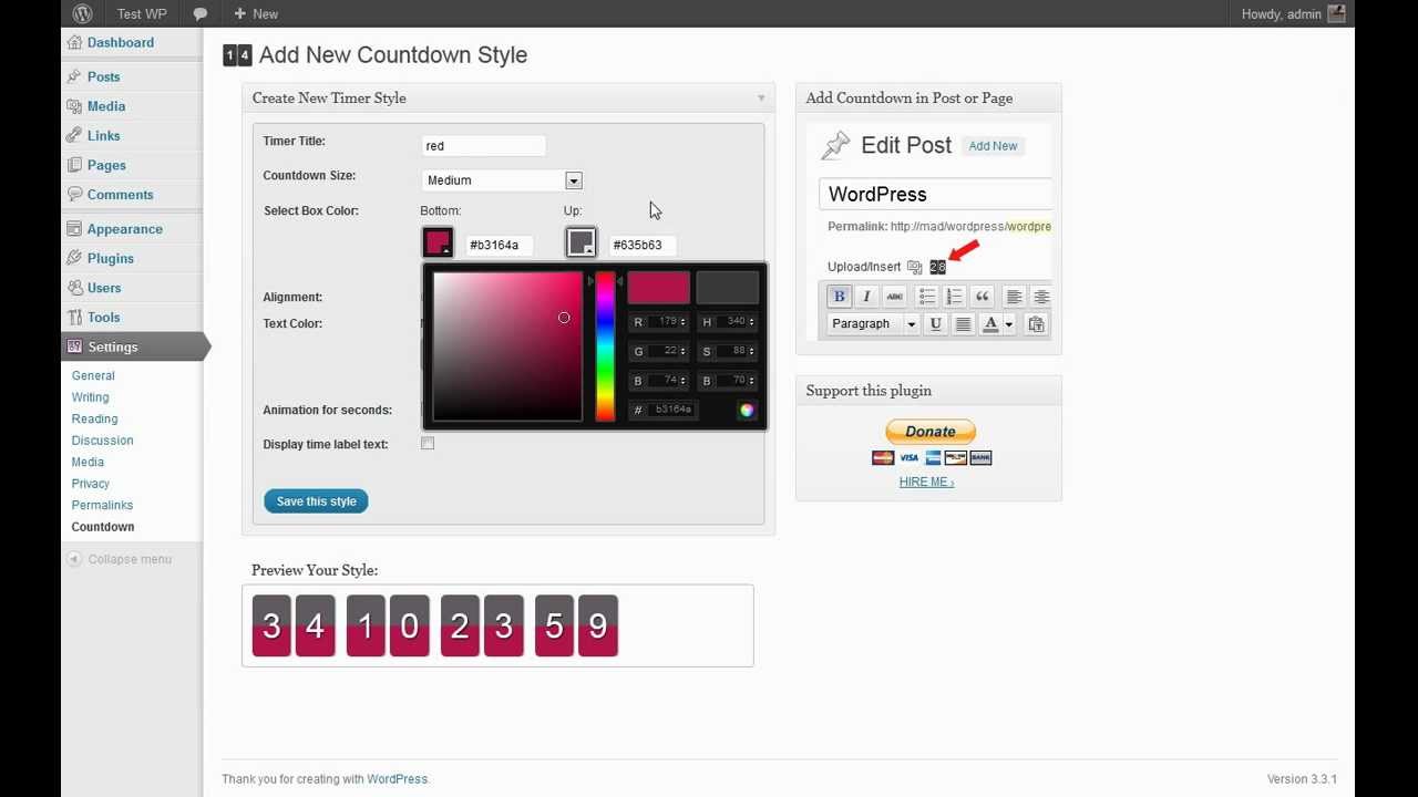 Wordpress Countdown Plugin Youtube