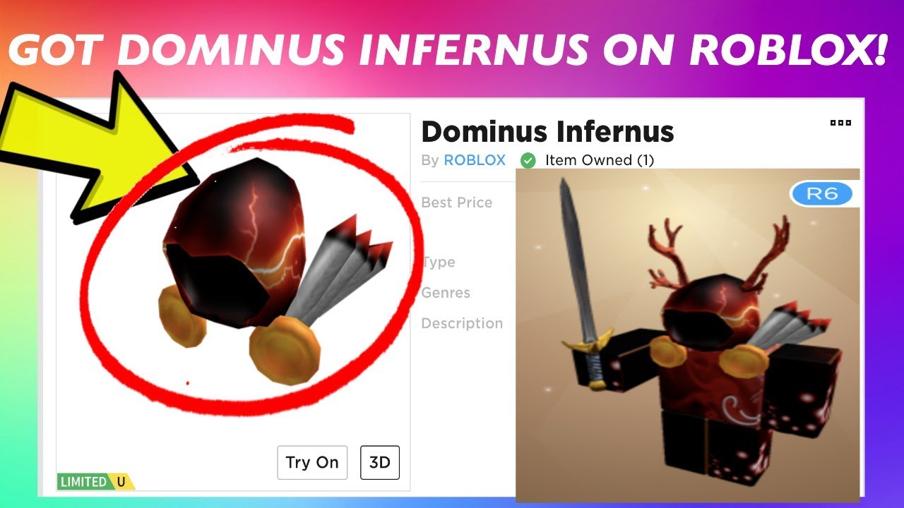 I Traded For Dominus Infernus Roblox Youtube