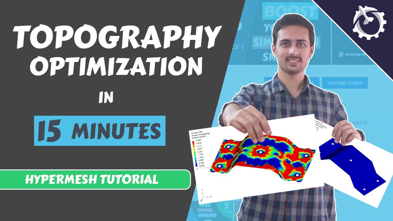 Topography Optimization Using Hypermesh Optistruct Tutorial Youtube