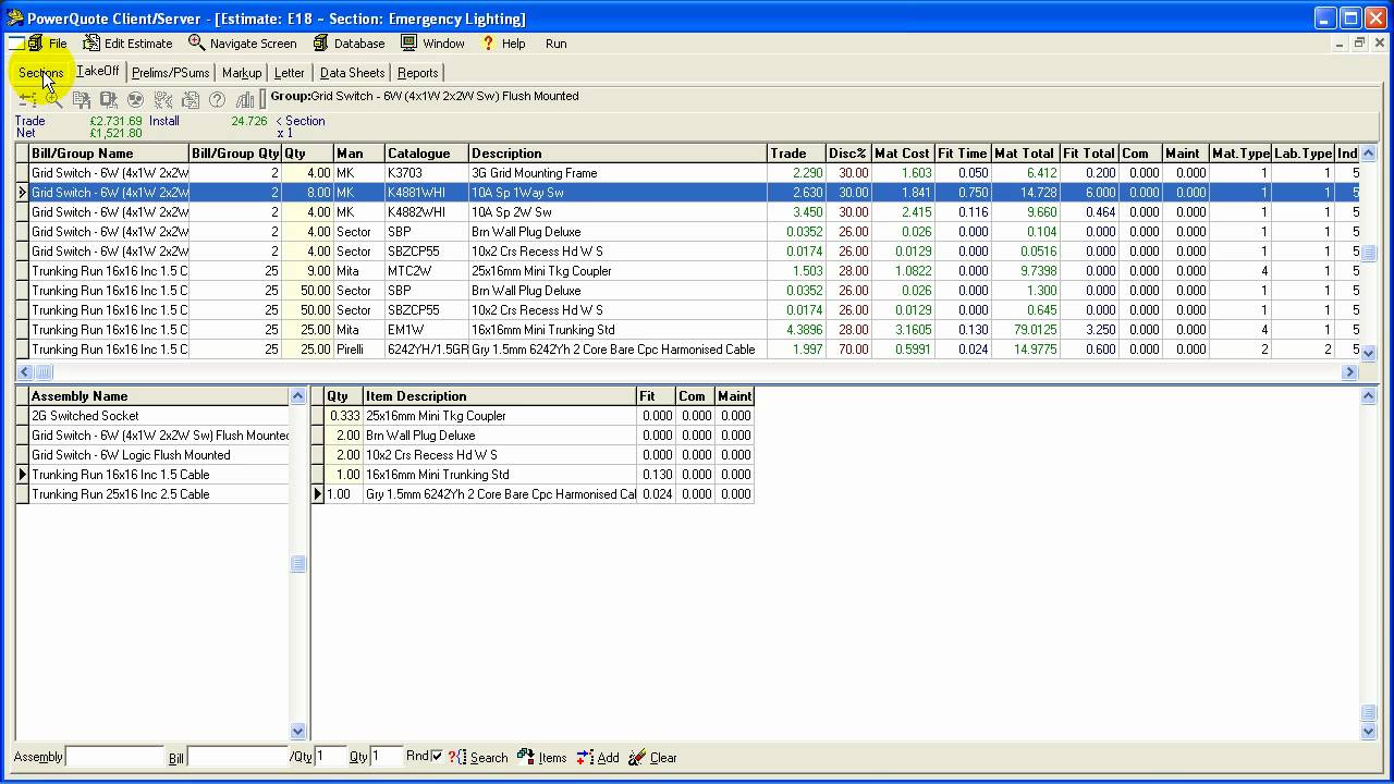 Electrical Estimating Software Youtube