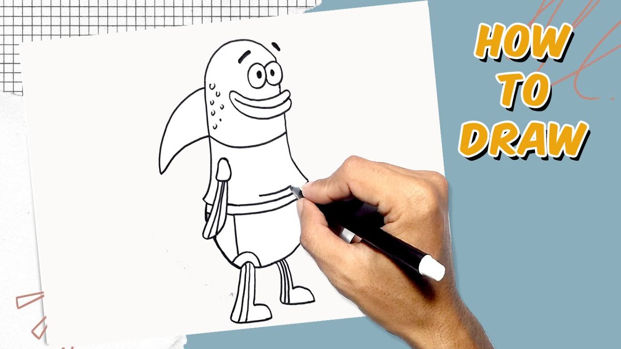 How To Draw Bob Fish On Spongebob Squarepants Youtube