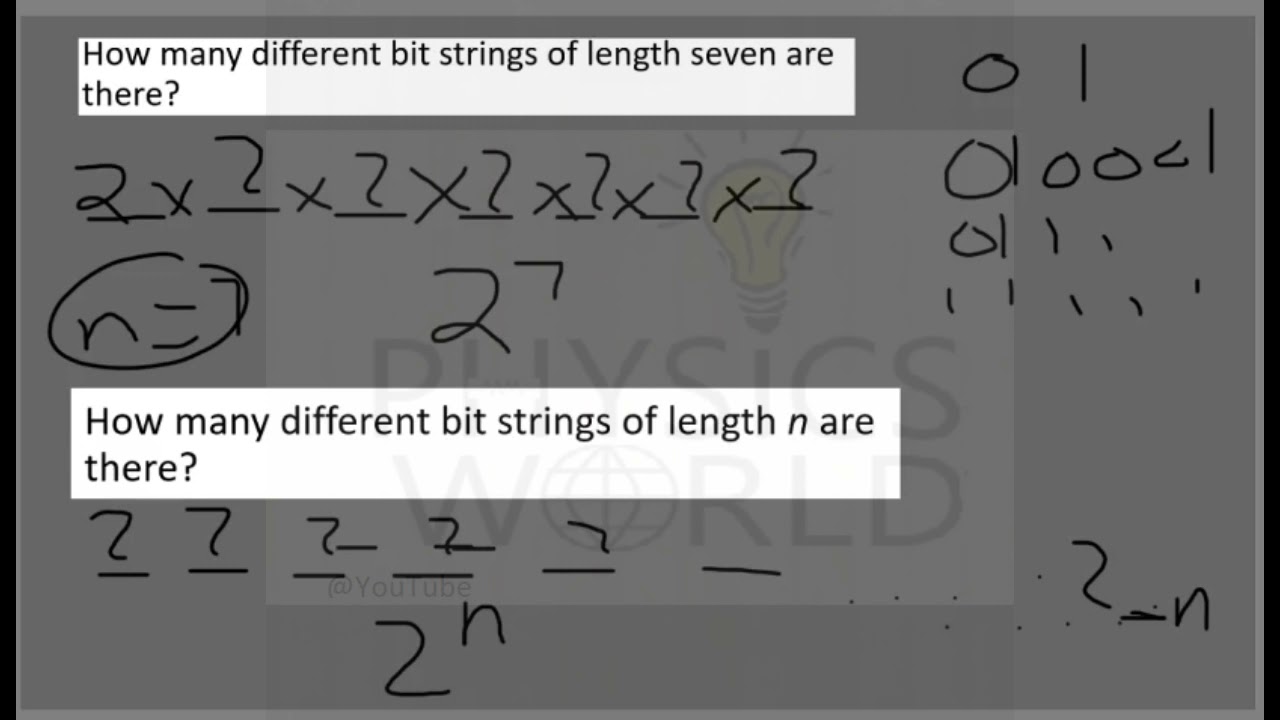 Bit String Examples Video 4 Counting Discrete Maths Physics