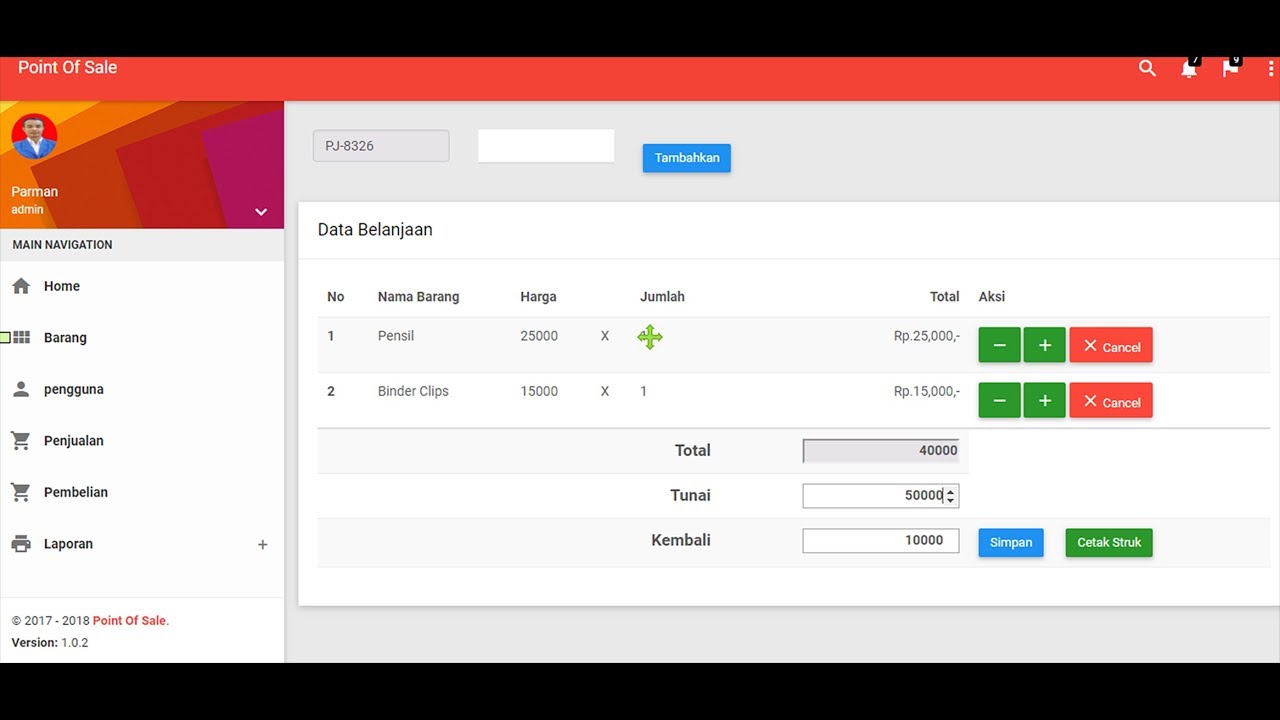 Part 1 Tutorial Membuat Aplikasi Pos Point Of Sale Dengan Php Mysqli