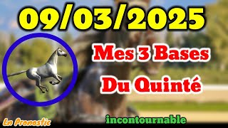 Pronostics Quint C3 A9 Pmu R1c4 De Dimanche 09 Mars 2025 Les 3 Bases