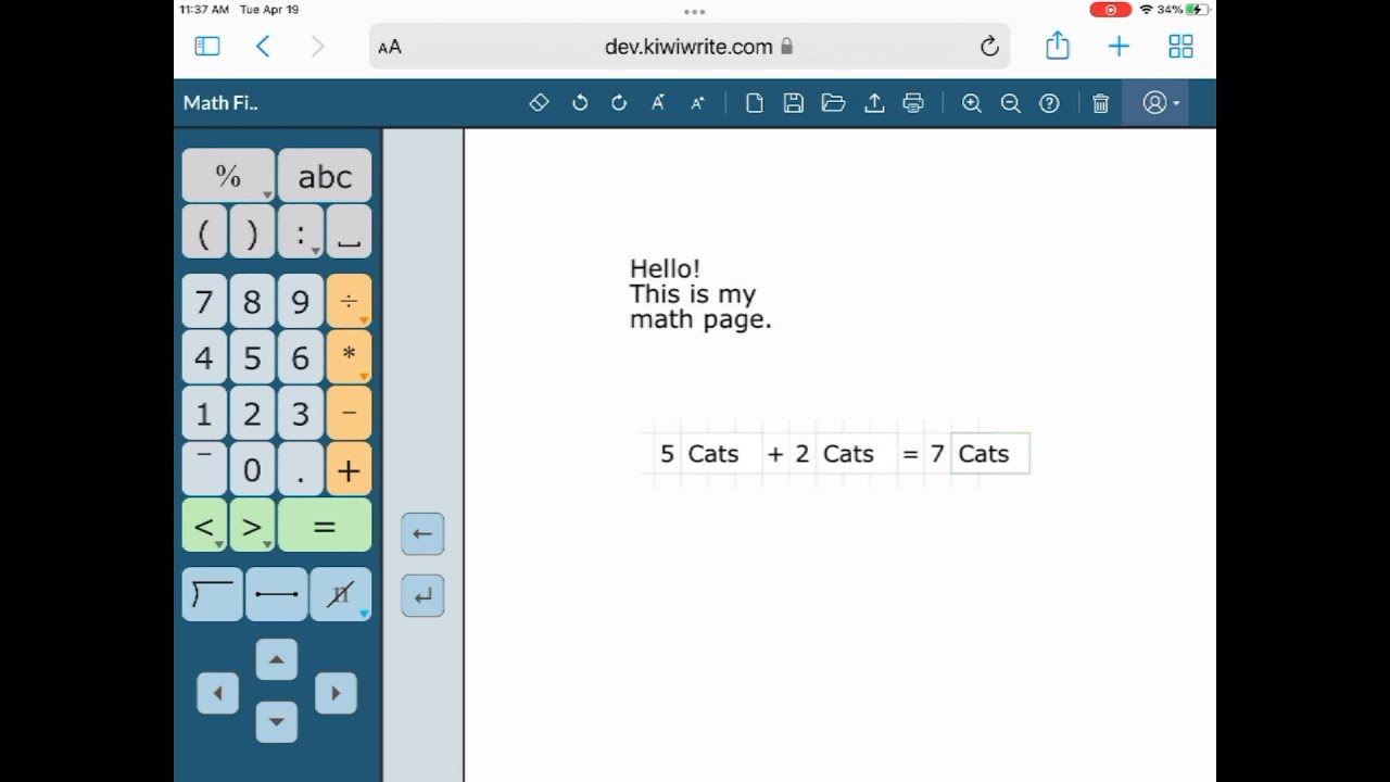 Kiwiwrite Math Entering Text On Ipads Youtube