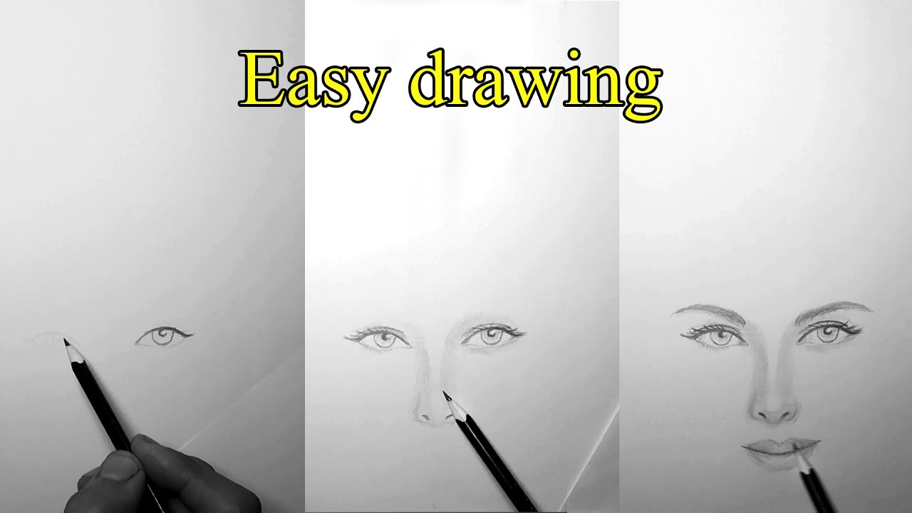 How To Draw Face Easy Drawing Part 1 Youtube