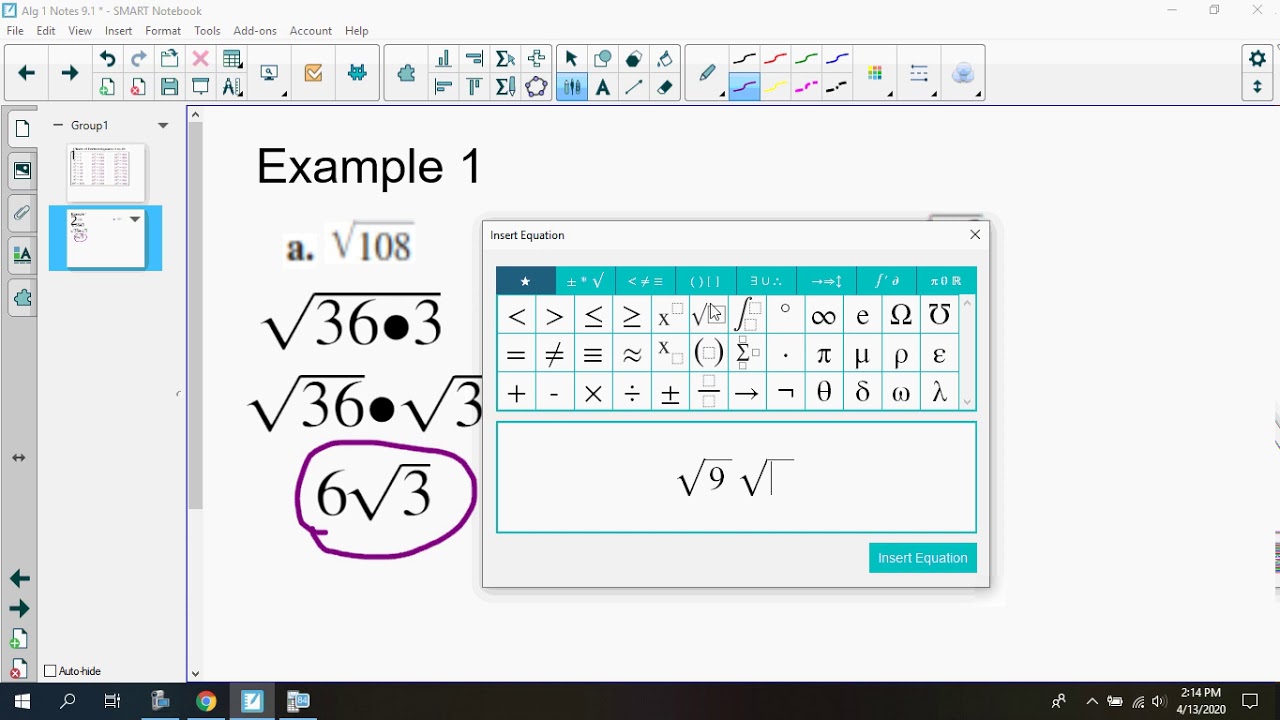 Alg 1 Video Notes 9 1 Example 1 Youtube