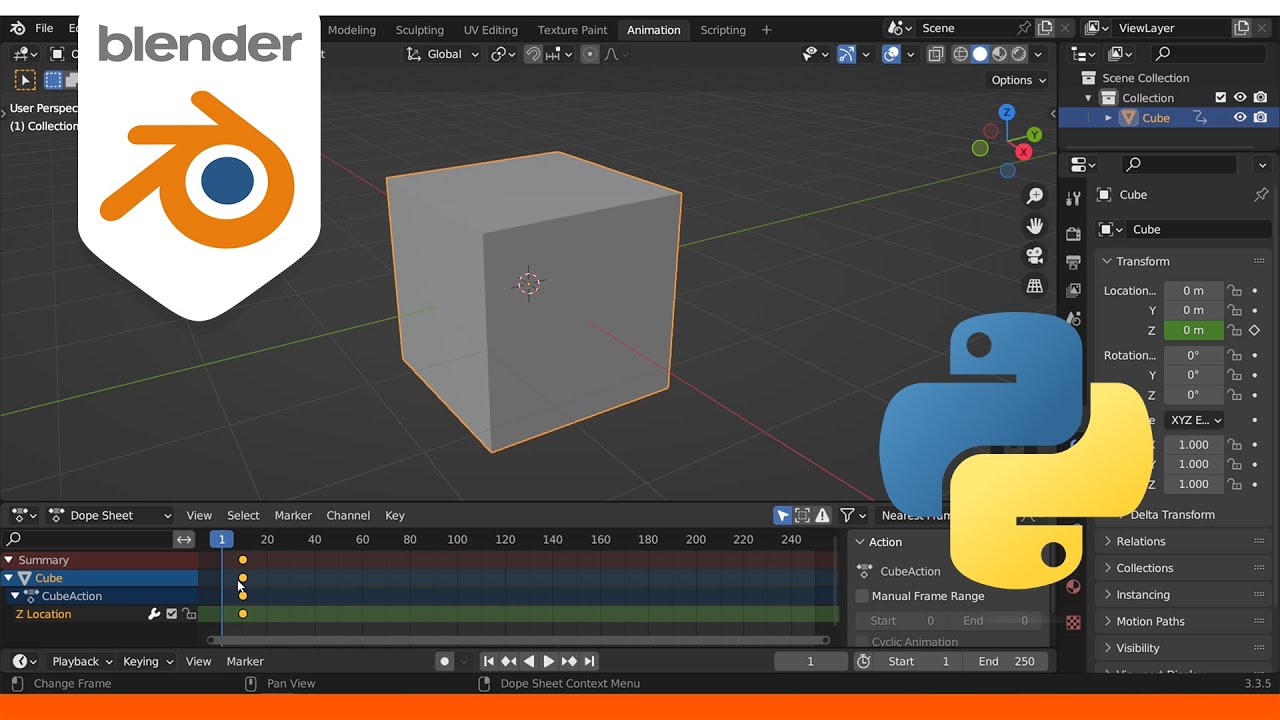 2 Keyframes Blender Api Learning Blender Youtube