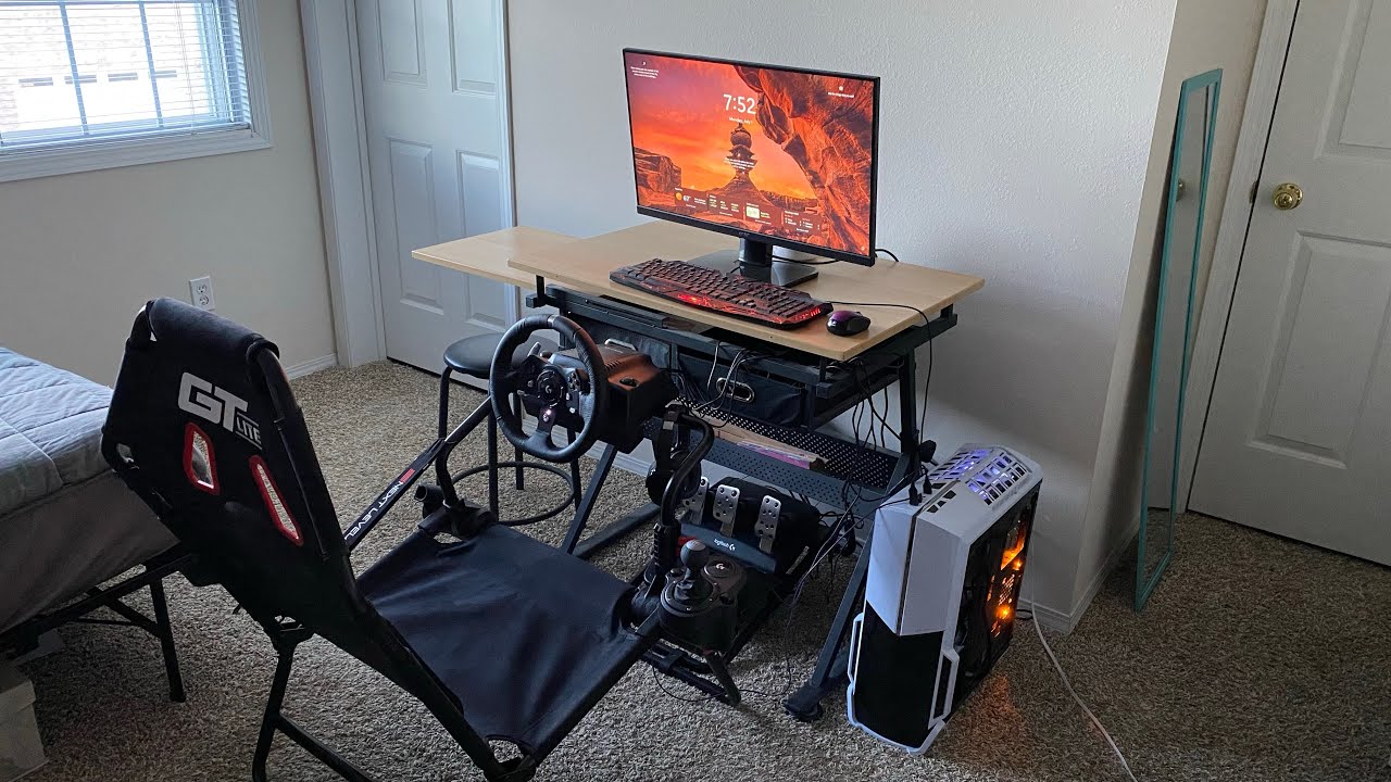 My Beginner Sim Racing Setup Youtube