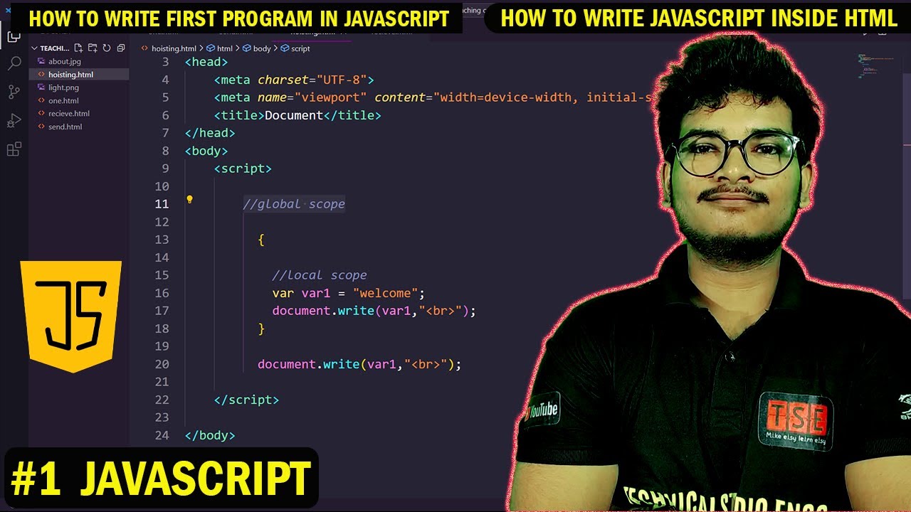 Javascript 1 Javascript First Program How To Implement Javascript