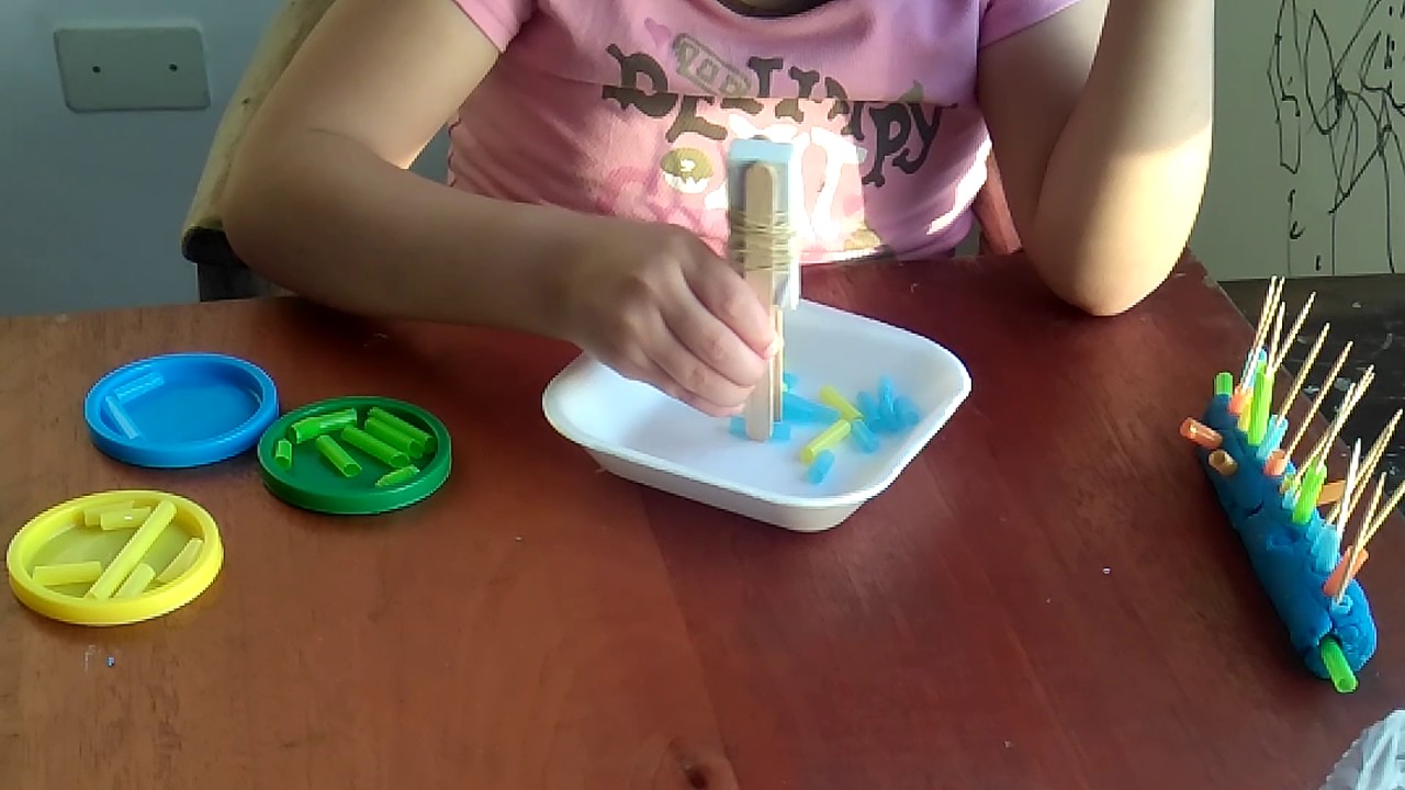 8 Actividades Para La Coordinación Motora Fina Con Cañitas Youtube